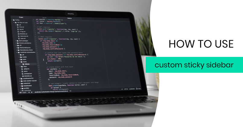 How to use custom sticky sidebar