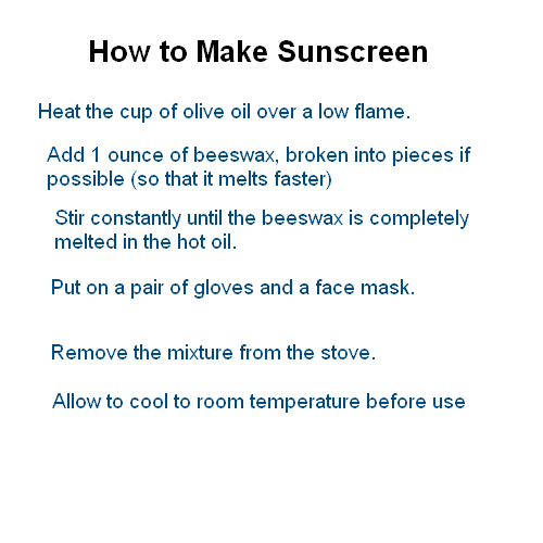 Sunscreen Recipe | onethebest1