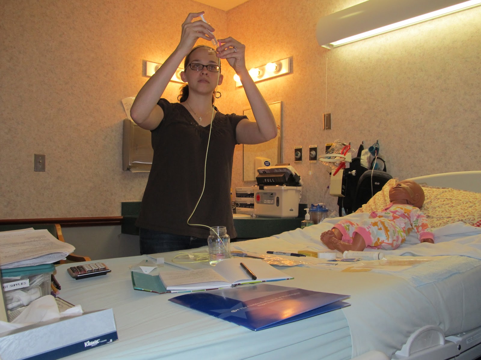 Aidan... With Eos: Feeding Tube: Tube Day