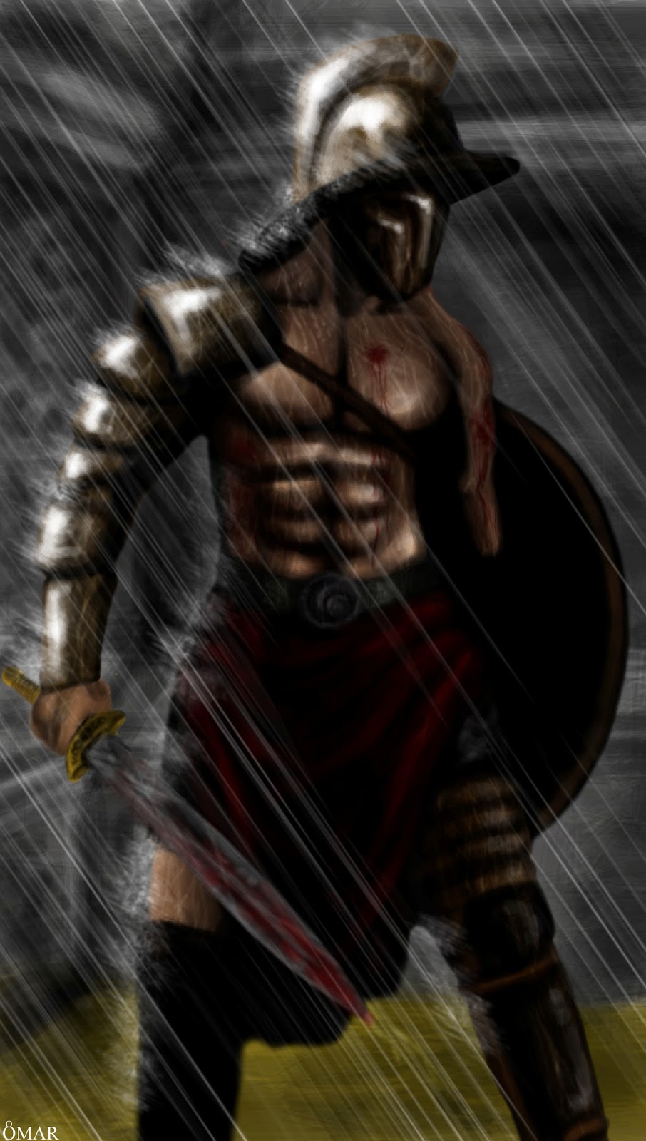 Warriors in art: Gladiator by Omar Lopez