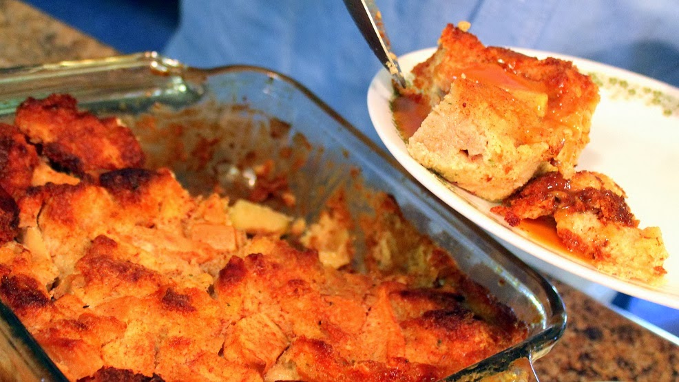 52 Ways to Cook: Caramel Apple Bread Pudding - Church PotLuck Dessert