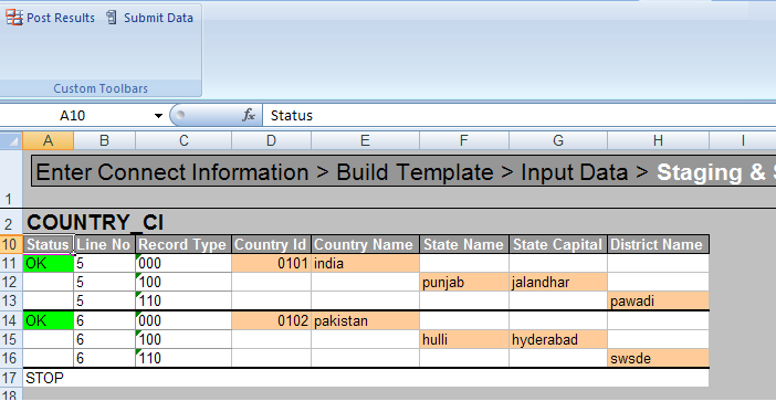 Peoplesoft: EXCEL To CI