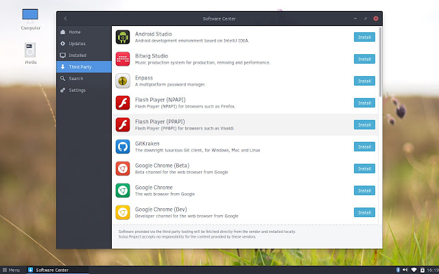 Solus 2017.04.18.0 MATE Edition screenshots - DistroScreens