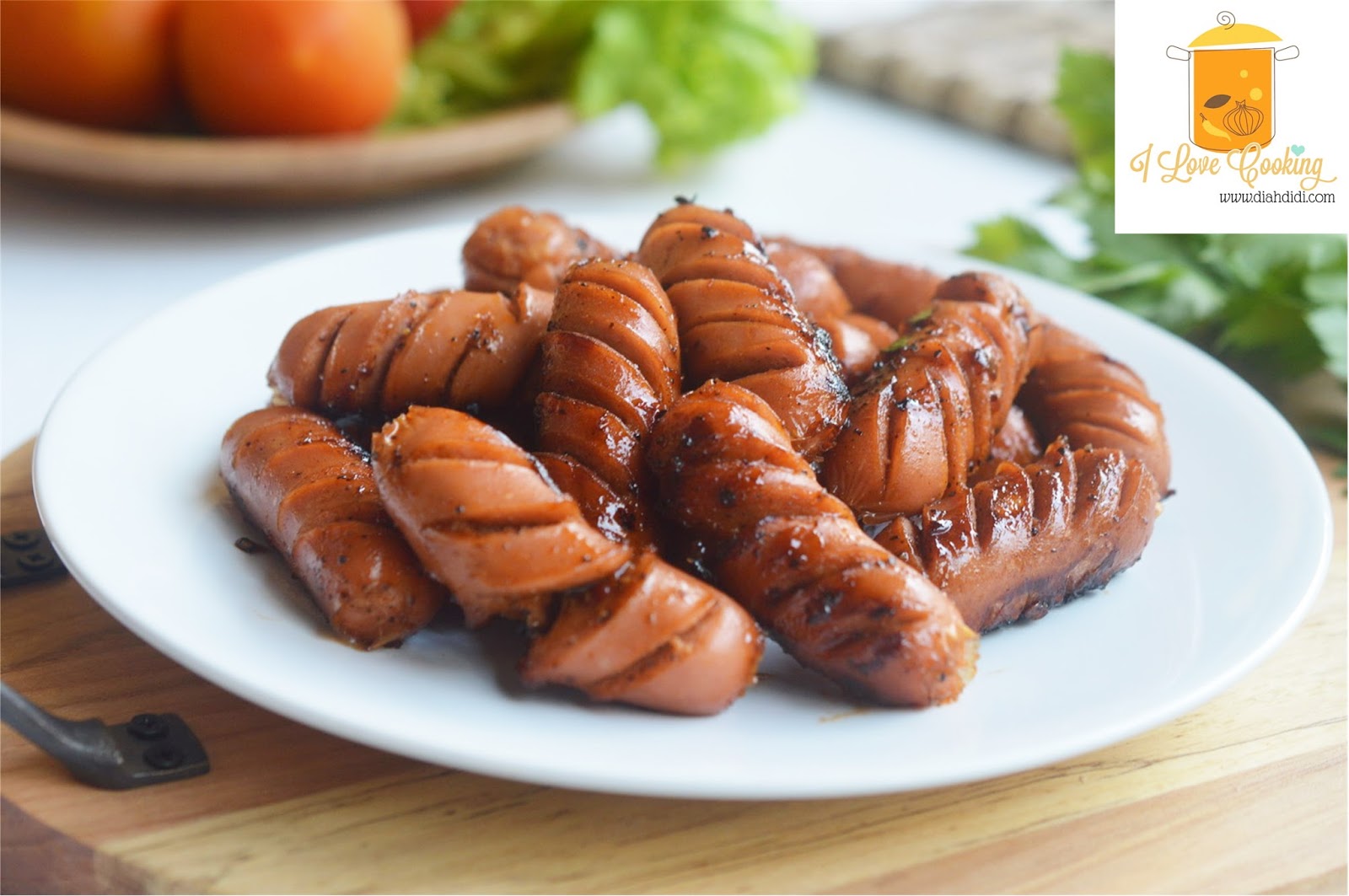 Diah Didi's Kitchen: Sosis Bakar Lada Hitam Pedas