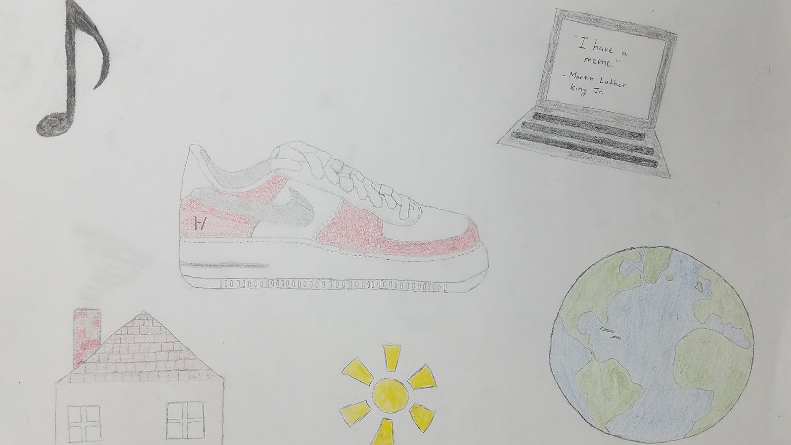 Jerdee's Art Classes: Drawing A | Shoe Drawings / Non Traditional Self ...