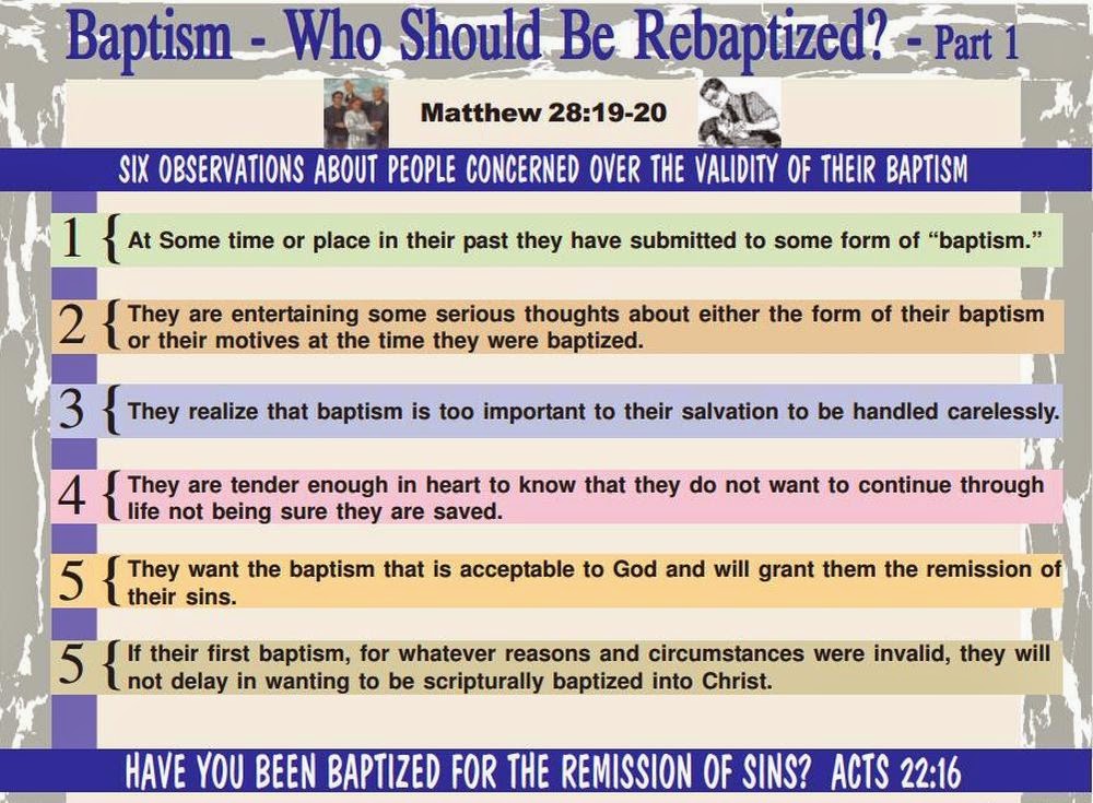 SCRIPTURES WEEKLY: Is Re-Baptism Important?