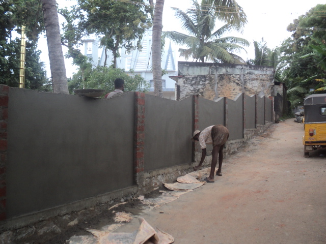 MURASANCODE PARISH: Murasancode: Church Compound Wall Works- 13/08/13