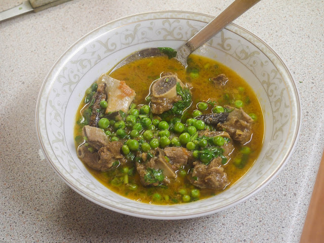 This Muslim Girl Bakes: Lamb Shorba with Peas.
