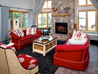 Salas con Sofás Color Rojo - Colores en Casa