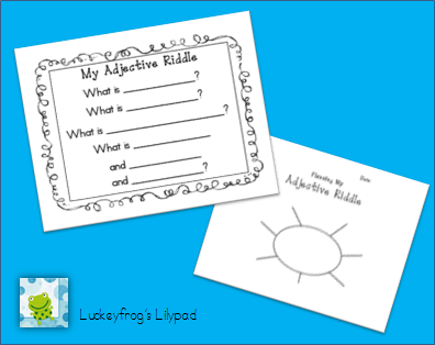 Luckeyfrog's Lilypad: Adjective Riddles Freebie!