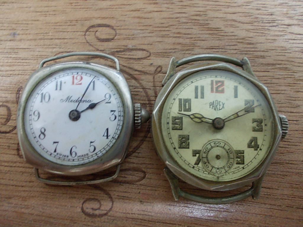 vintage watches: Solid nickel watch Medana and Parex RM87