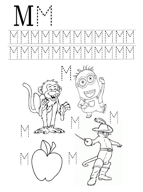 Lumea lui Scolarel...: Litera M ( mare de tipar)