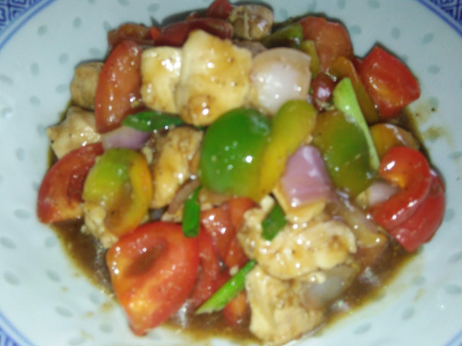 Cooking Pleasure: CHICKEN CUBES IN BLACK PEPPER SAUCE