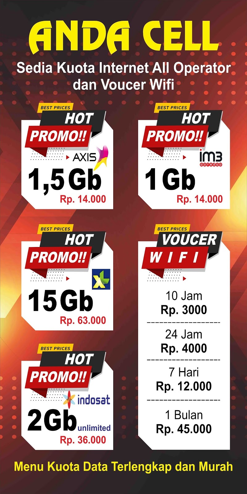 Rojo Nongkrong: Banner Promosi Konter Vector | Format Cdr dan Ai