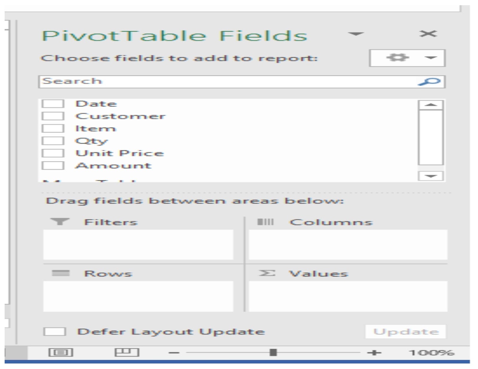 Pivot Table: Pivot Table - Basic
