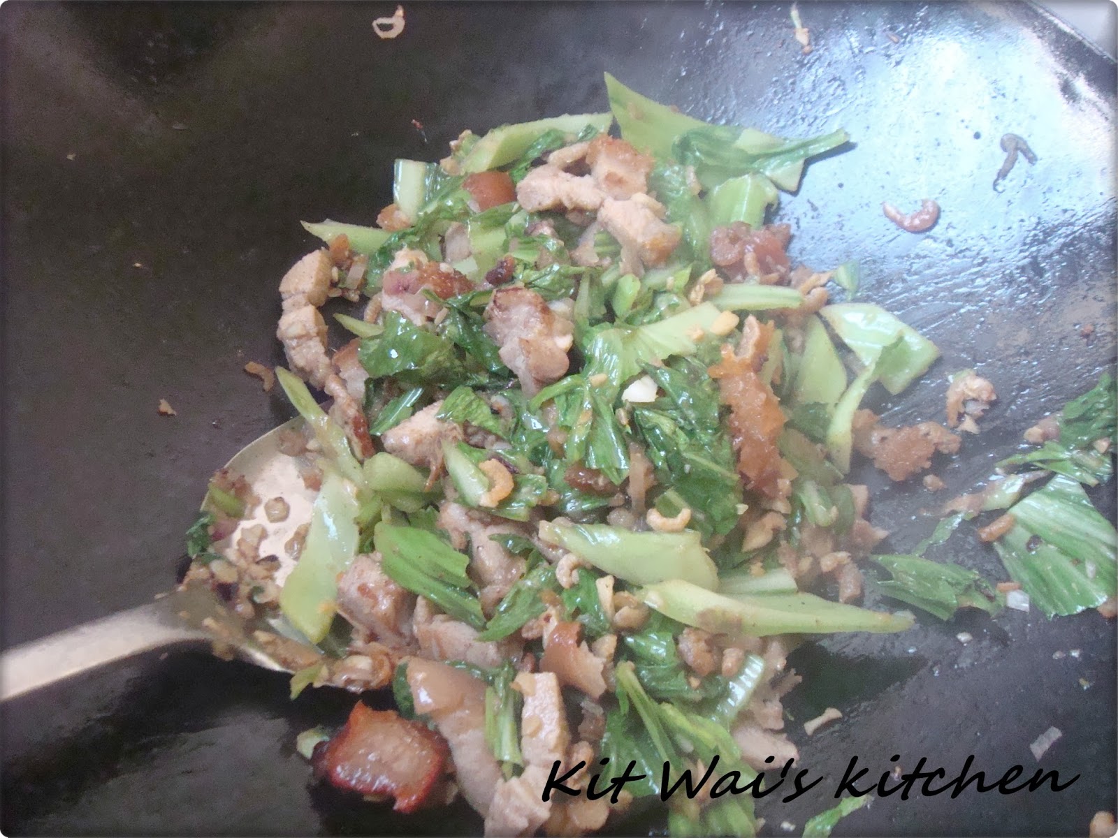 Kit Wai's kitchen : 芥菜焖饭 ~ Mustard cabbage rice
