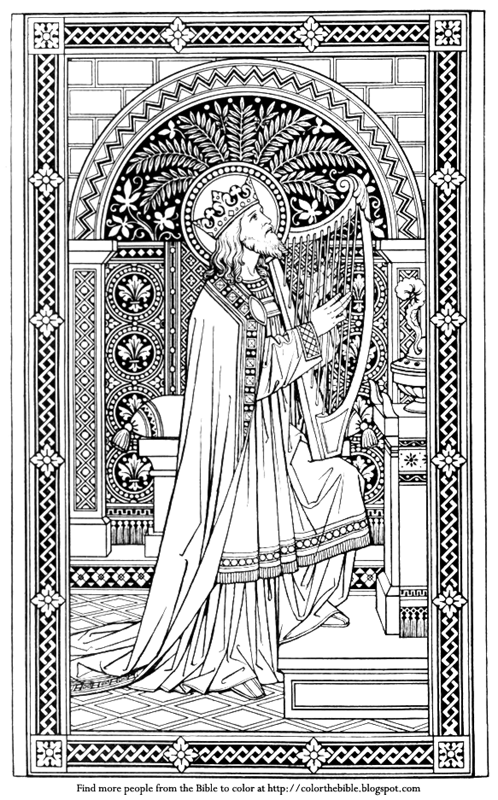 King David Harp Coloring Pages