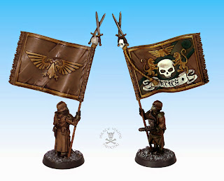Pirate Viking Painting: Imperial Guard! Flags! People Holding Them!