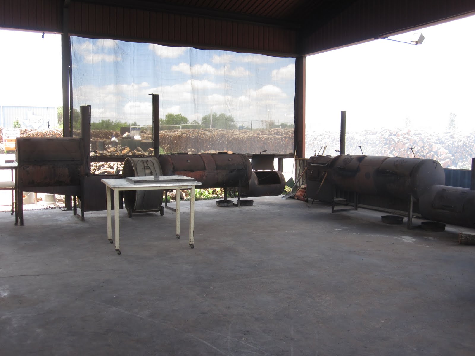 Man Up: Tales of Texas BBQ™: The pit at Burnet Feed Store BBQ (Burnet, TX)