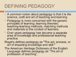 CURRICULUM AND PEDAGOGY: definition curriculum and pedagogy