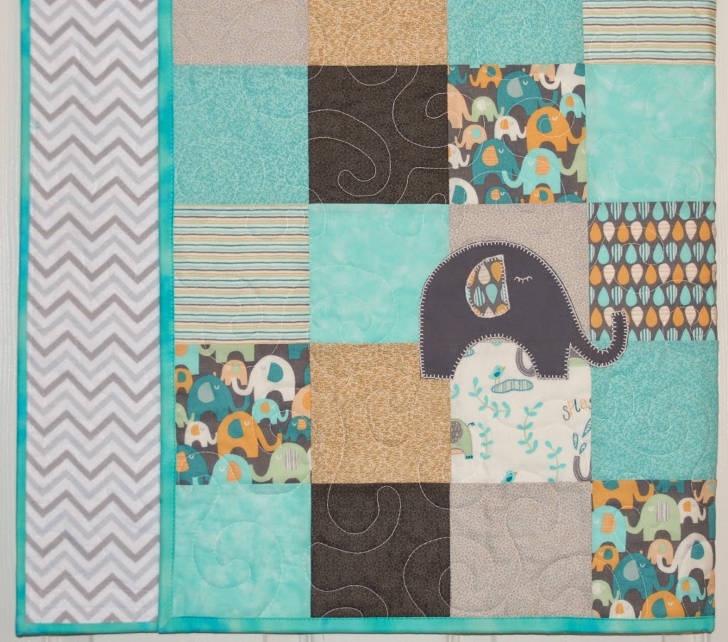 Simple Elephant Baby Quilt
