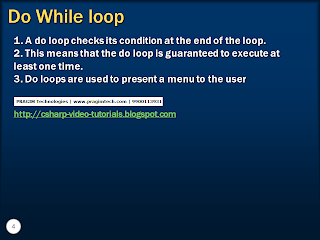 Sql server, .net and c# video tutorial: Part 14 – Loops in C# - do ...