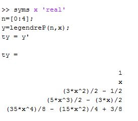 MyExcelRoutines: Legendre polynomial (Legendre function of the first kind)