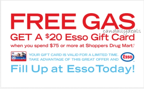 Canadian Daily Deals: Shoppers Drug Mart: Free $20 Esso Gas Gift Card ...
