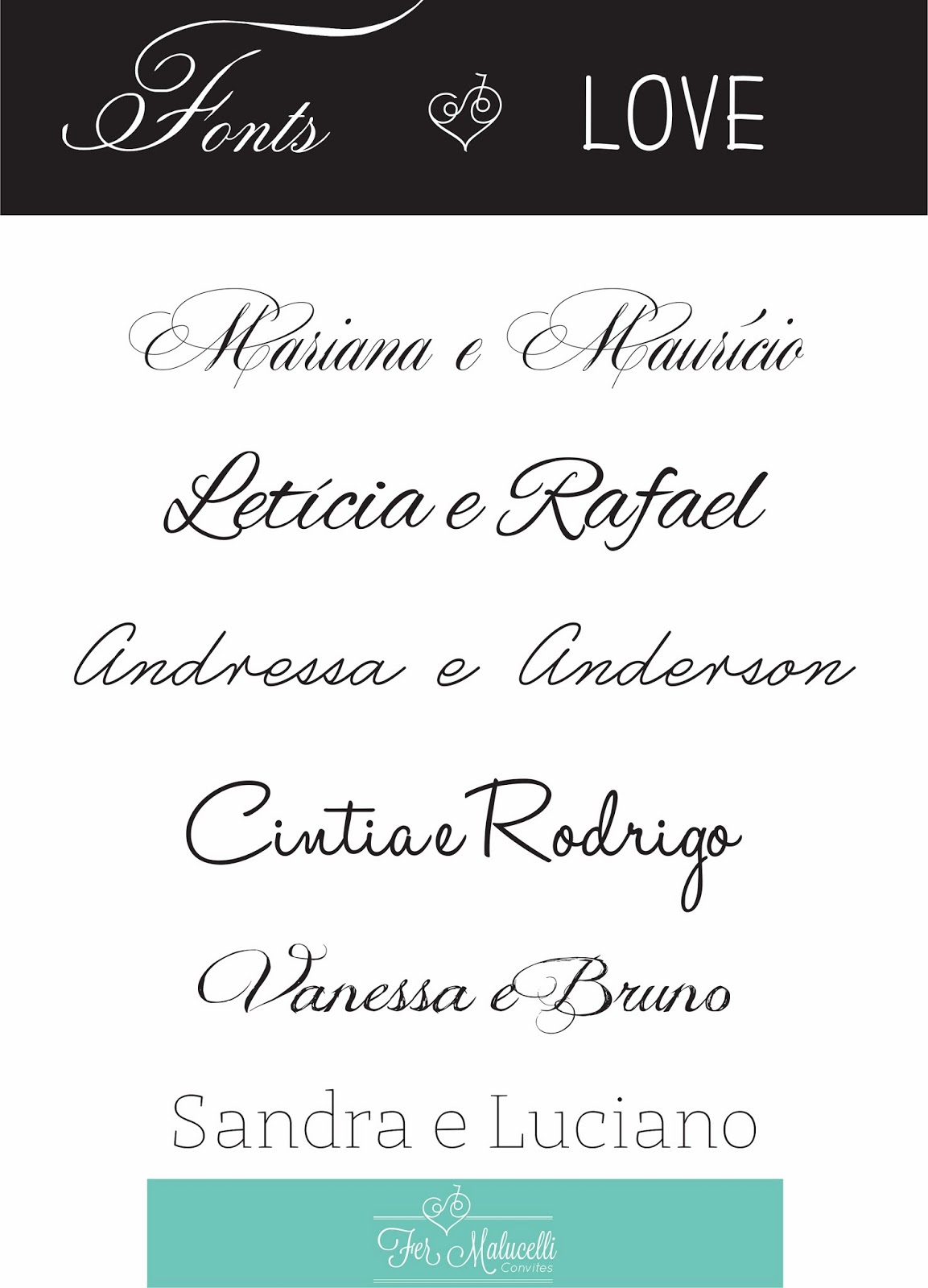 Fontes Para Convites De Casamento