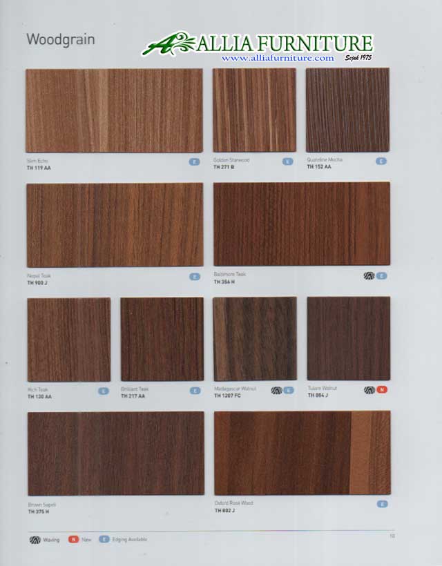 HPL Woodgrain ( motif tekstur kayu ) - Allia Furniture