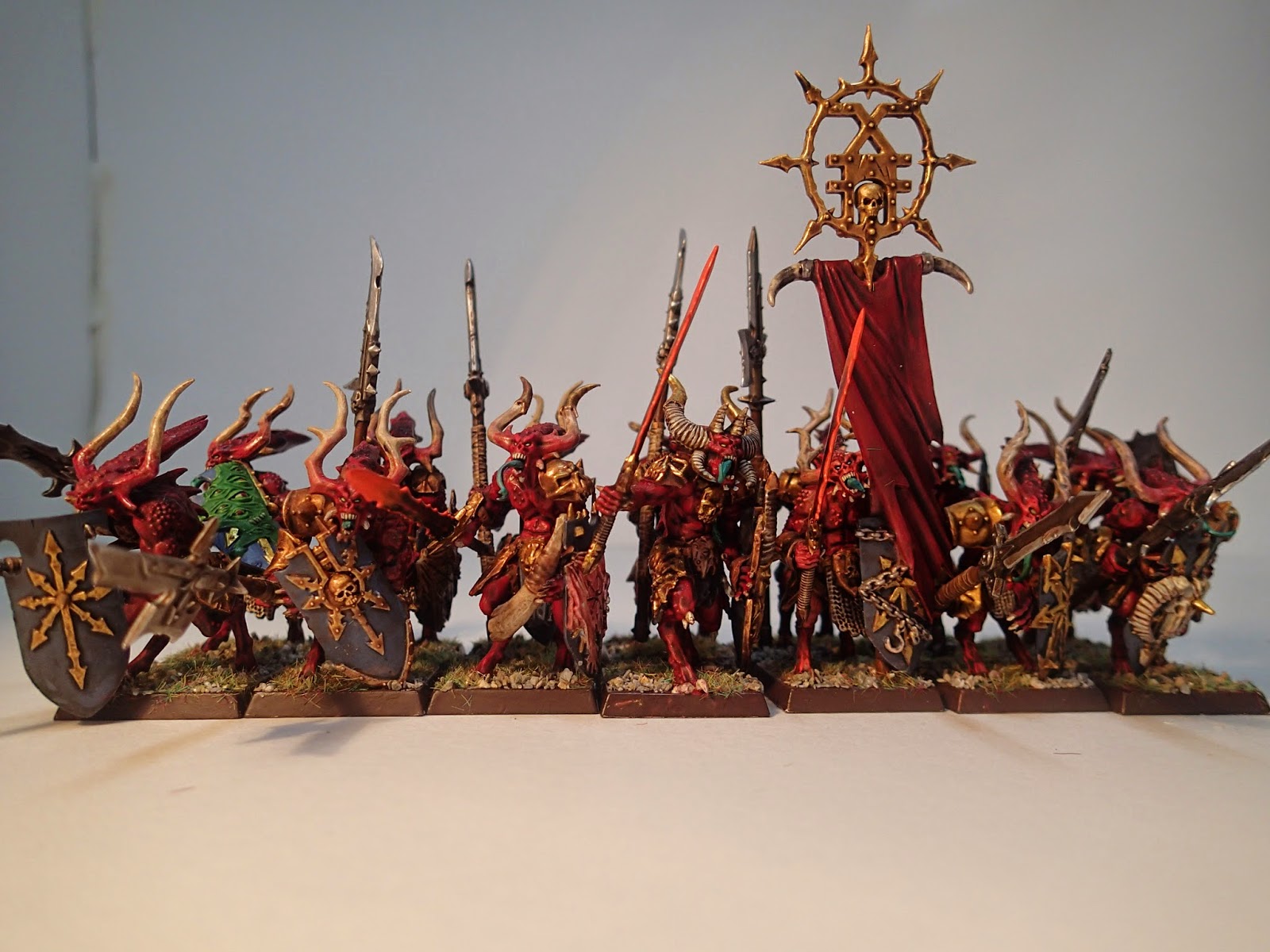 The Greater Army of Khorne: Converted Bloodletters with Spears, Shields ...