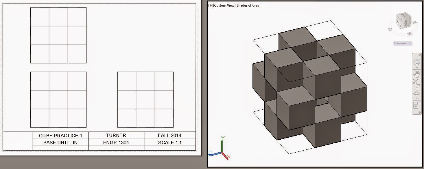 ENGR1304: Chapter 4: Sectional Views & Practice Cube Tests