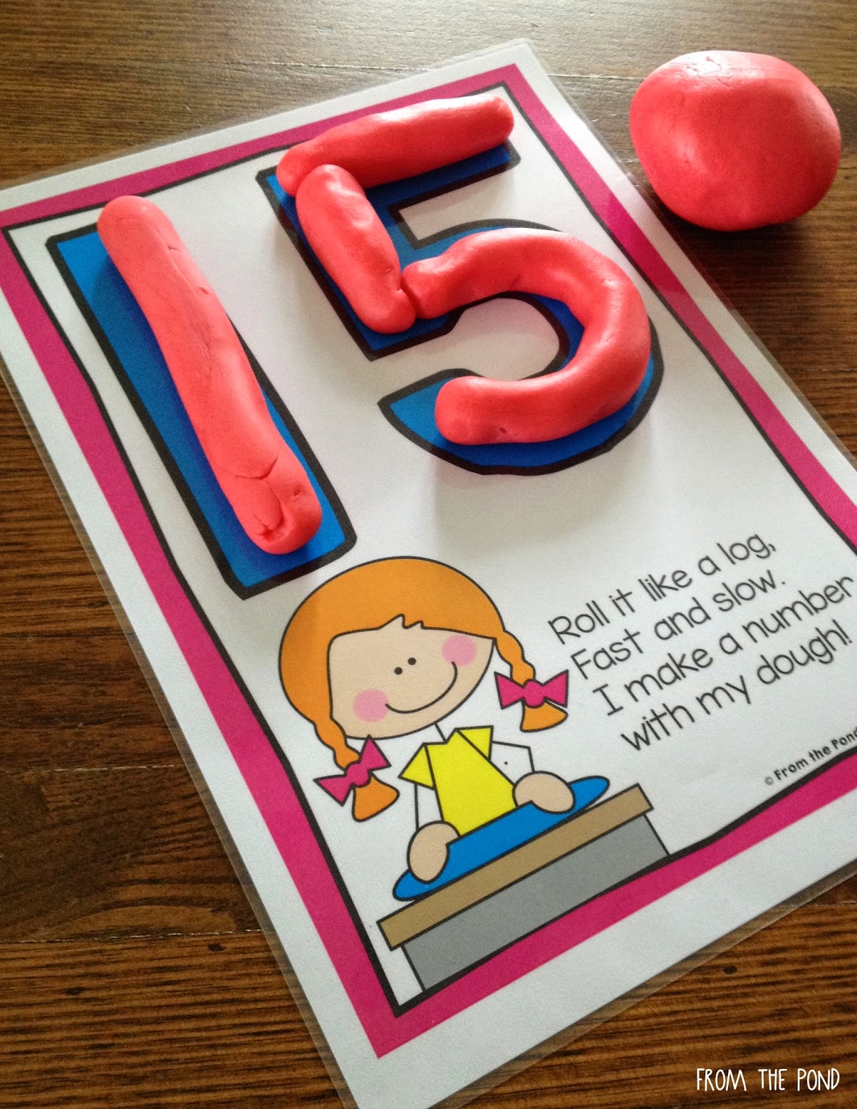 Apple Counting Play Dough Mats | From the Pond