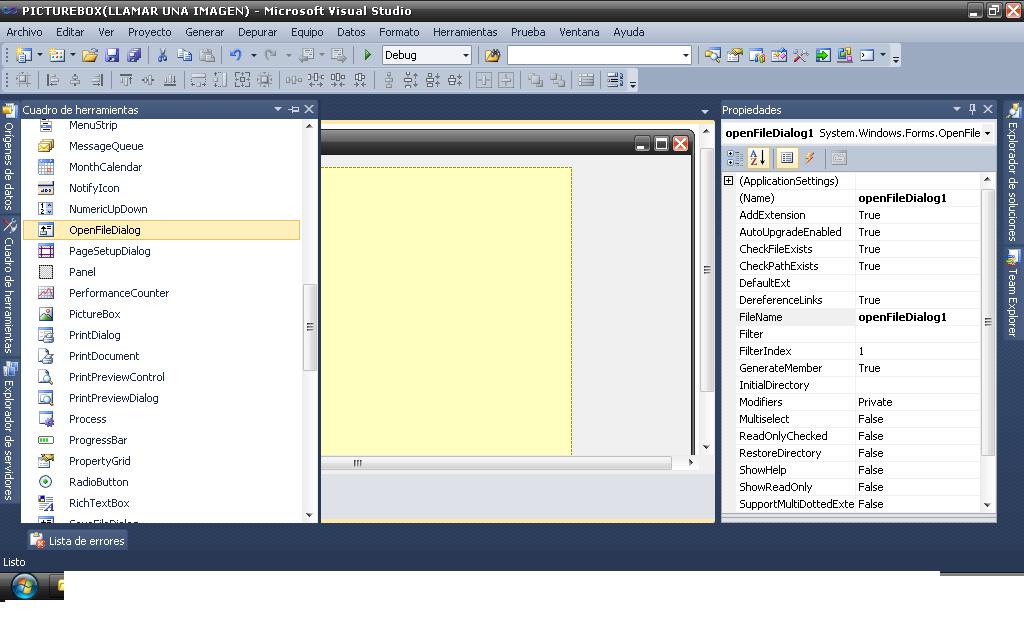 "EL HUGUITO": MOSTRAR UNA IMAGEN EN UN PICTURE BOX C#
