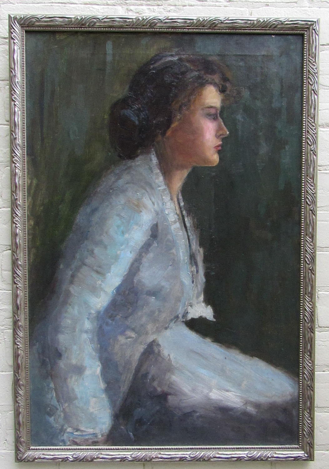 Era Antiques: Circa 1900-1910 English Edwardian Period Portrait.