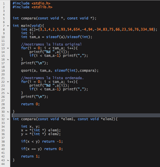 Aprende Lenguaje C: QUICKSORT