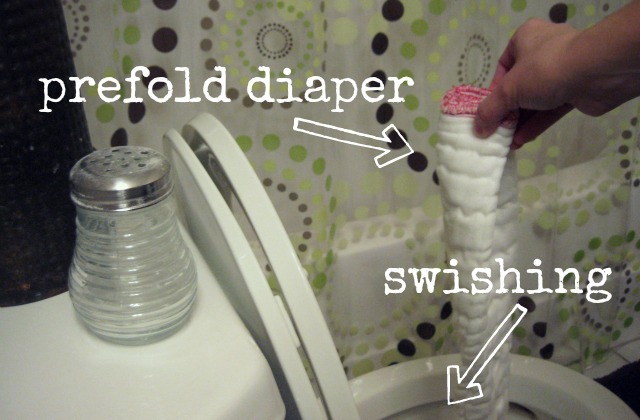 Prefolds Love: How to Swish a Poopy Cloth Diaper