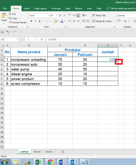 Belajar Formula Matematika Perkalian Dan Pembagian Pada Ms Excel