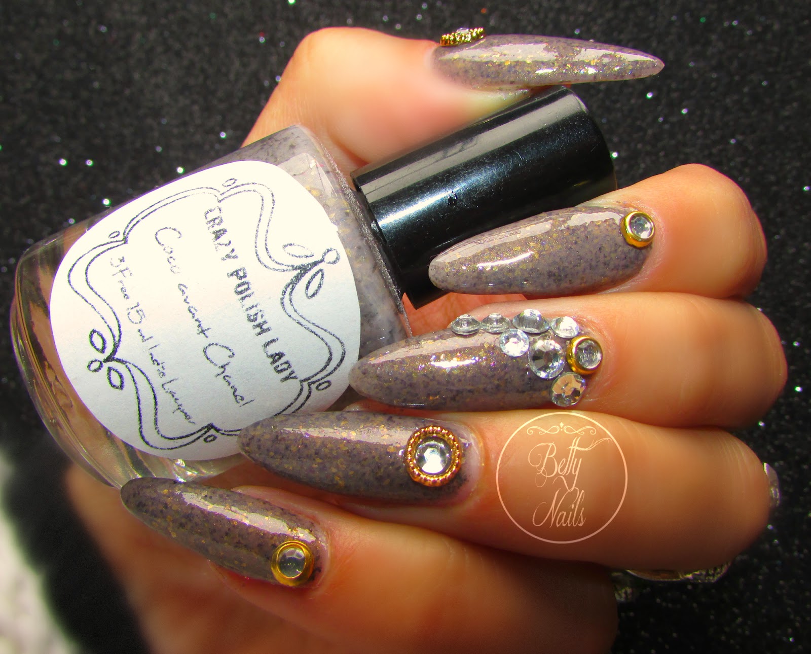 Betty Nails: Coco Avant Chanel - Crazy Polish Lady BLING Nailart