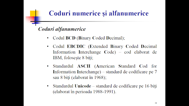Coduri numerice si alfanumerice | O parte din ceea ce numim noi... BTI.
