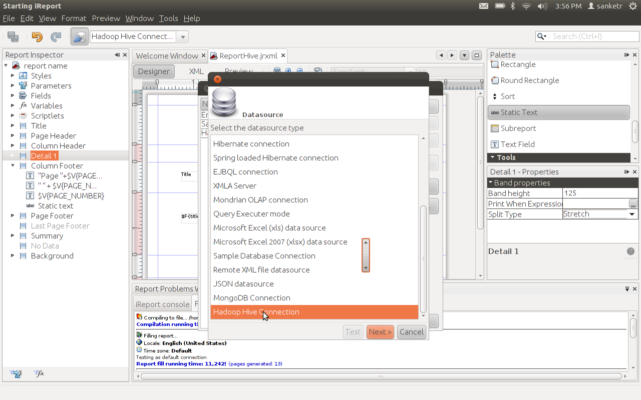 Learning Never Stops: Develop Jasper report with Hive