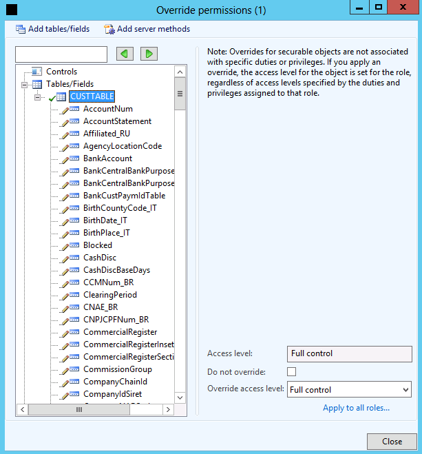 Microsoft Dynamics Ax 2012 Excel Add In Security Roles Add Tables Add Data Microsoft 3807