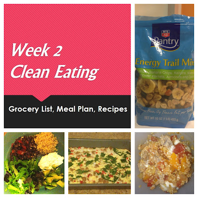 Week 2 Clean Eating Meal Plan and Grocery List | LindsSays
