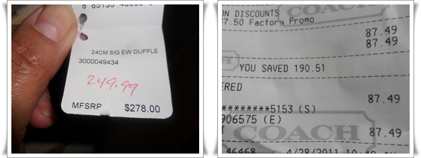 Frugalicious Makeup: Second Coach Purchase