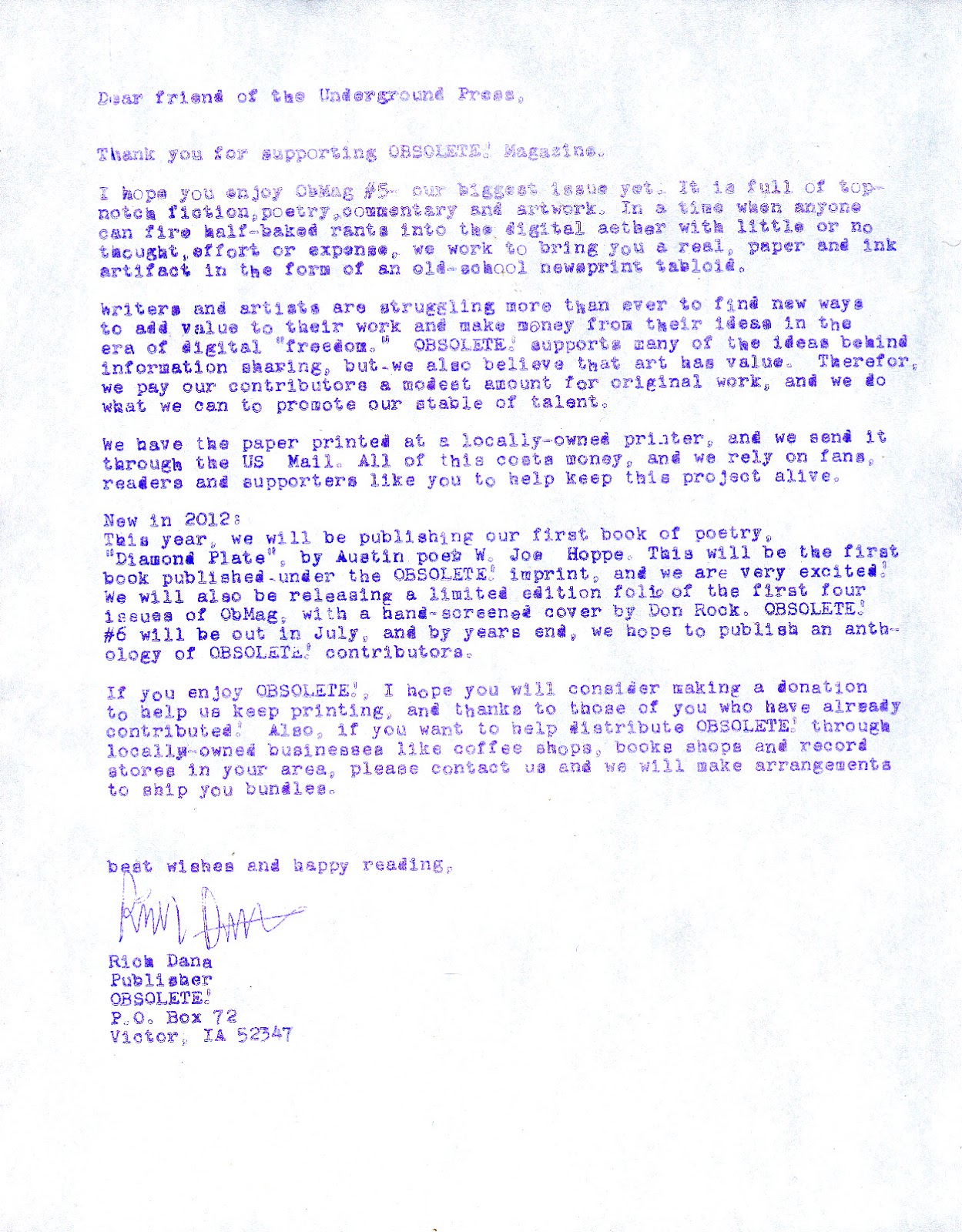 Obsolete Press: You can't smell the ditto fluid on the web...