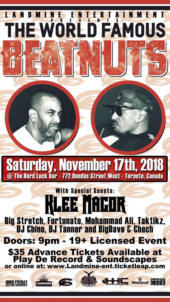 C.A. Confidential: The Beatnuts Live @ Hard Luck Bar, Toronto, ON - Sat ...