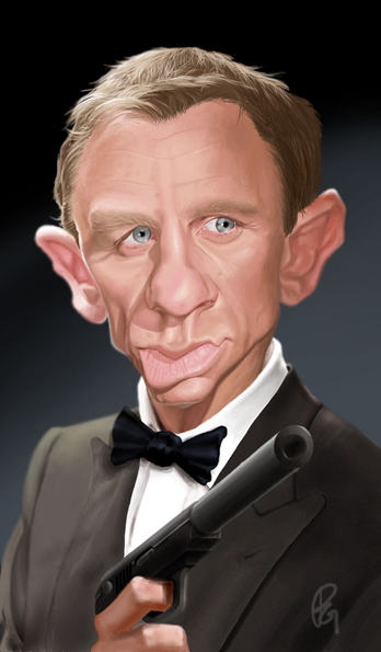 Caricaturas do Kruz_G: Daniel Craig - 007 - Digital