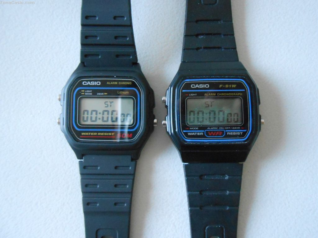 Zona Casio: Comparativa: Casio W-59 VS F-91