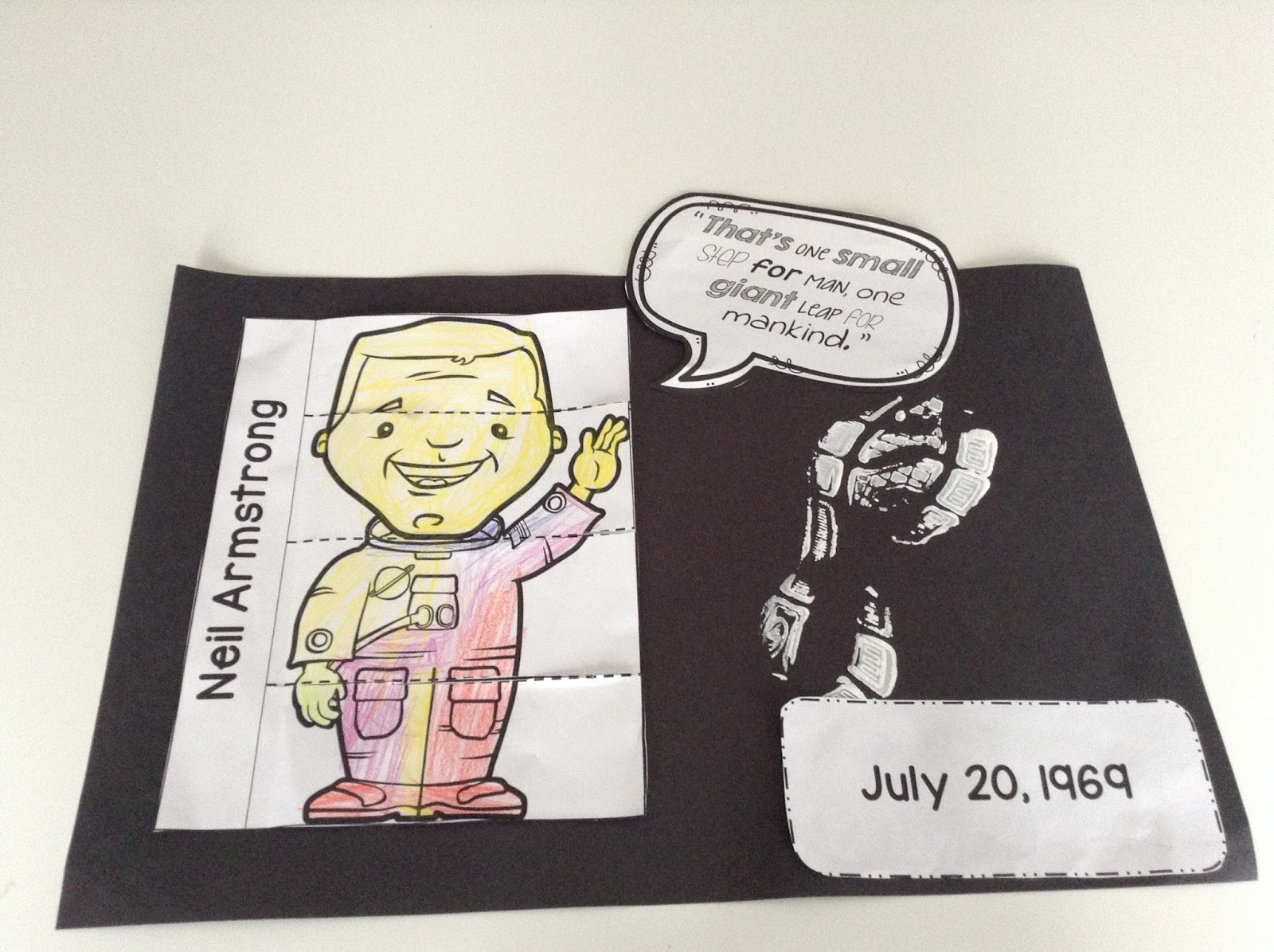 TeacherMomPlus3: Neil Armstrong Report + Craft