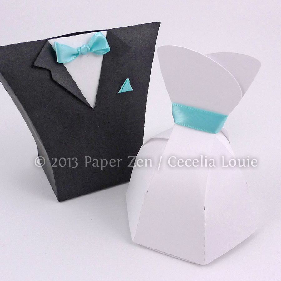 Welcome to Paper Zen ~ Cecelia Louie: Bride Dress and Groom Tuxedo ...